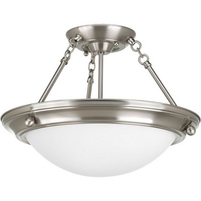 Progress Lighting Eclipse 2-light Semi-flush Ceiling Fixture, Brushed ...