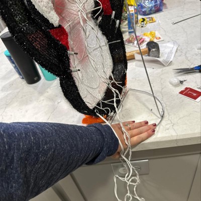 Northlight 41" Lighted Stacked Penguin Family Outdoor Christmas ...