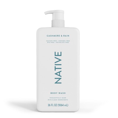 Native Body Wash With Pump - Cashmere & Rain - Sulfate Free - 36 Fl Oz ...