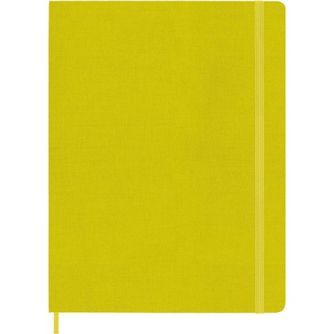 Moleskine Ruled Classic Notebook 7.5"x9.75" Hard Cover Hay Yellow Silk ...
