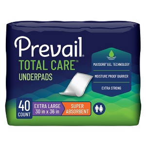 Prevail Total Care Disposable Underpad Heavy Absorbency Polymer 30 X 36 ...