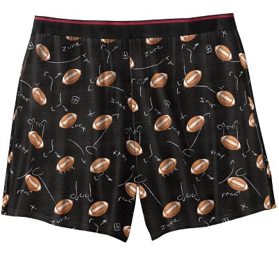 Kingsize Men's Big & Tall Patterned Boxers - Xl, Football : Target