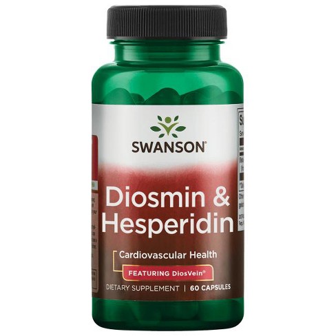 Swanson Diosmin & Hesperidin (featuring Diosvein) Capsules, 600 Mg, 60 ...