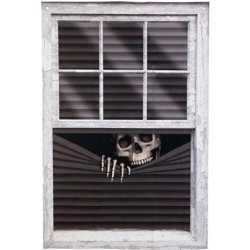 Halloweencostumes.com One Size Fits Most 47" Peeking Skeleton Curtain ...
