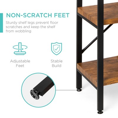 Best Choice Products 55in Rustic 3-Tier Console Table for Living Room ...