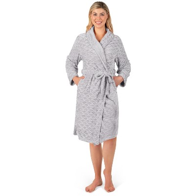 Pavilia Short Robes For Women, Plush Soft Bathrobe Womens Lightweight ...