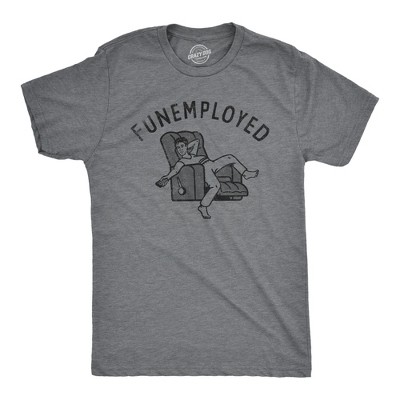 Mens Funemployed T Shirt Funny Lazy Sleepy Jobless Joke Tee For Guys ...