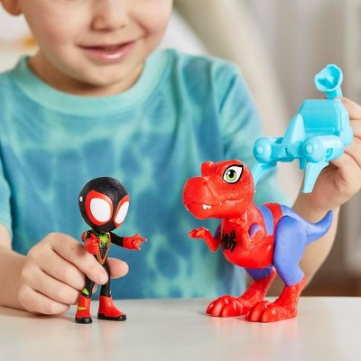 Marvel Spidey and His Amazing Friends Dino-Webs Spidey-Rex & Miles ...