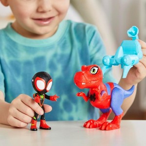 Marvel Spidey and His Amazing Friends Dino-Webs Spidey-Rex & Miles ...