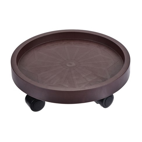 Unique Bargains Indoor Outdoor Round Plastic Flowerpot Dolly With ...