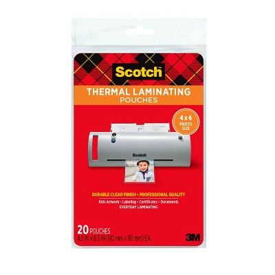 5ct Scotch Self Seal 4x6 Photo Sz: Laminating Film Pouches, 6.3" X 4.3 ...
