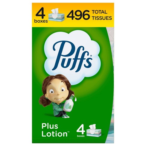Puffs Plus Lotion Facial Tissue - 4pk/124ct : Target