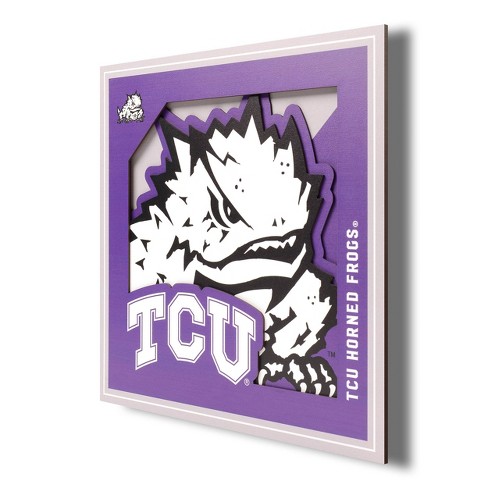 Ncaa Tcu Horned Frogs 3d Logo Series Wall Art - 12"x12" : Target