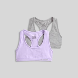 Jockey Generation™ Girls' 2pk Cotton Bralette - Purple/gray M : Target