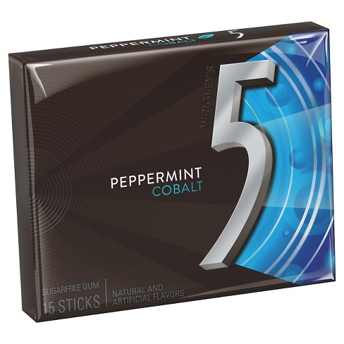 Wrigley's 5 Peppermint Cobalt Sugarfree Gum - 15ct : Target
