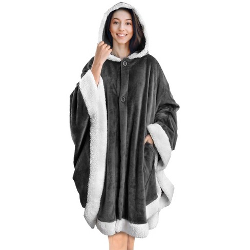 Pavilia Angel Wrap Hooded Blanket For Women Adult, Wearable Cozy Wrap ...