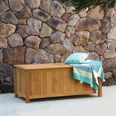 Sherwood Teak Storage Deck Box - Light Brown - Cambridge Casual : Target