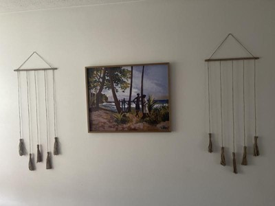 30" X 24" Village Waterfront By Boscoe Holder Framed Canvas Board ...