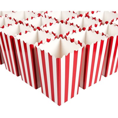 100 Mini Popcorn Boxes 3x5 Party Snack Favor Treat Containers Red/white ...