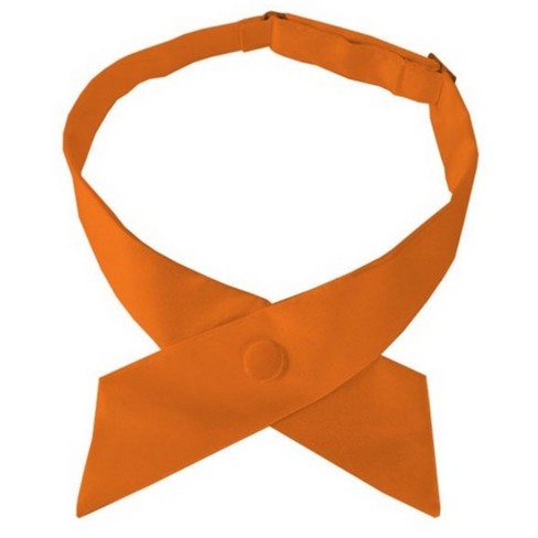 Women's Orange Solid Color 1.75" W X Up To 19" L Crossover Tie Uniform ...
