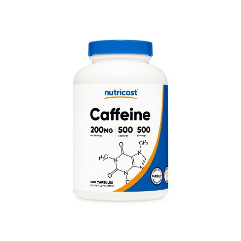 Nutricost Caffeine Capsules (200 Mg) (500 Capsules) : Target