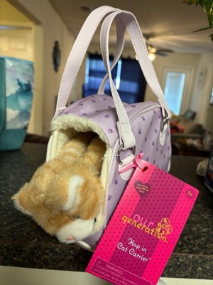 Our Generation Hop In Cat Carrier & Pet Plush Kitten Accessory Set For ...