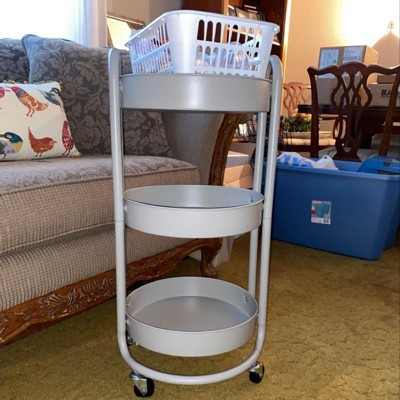 3 Tier Round Metal Utility Cart - Brightroom™ : Target