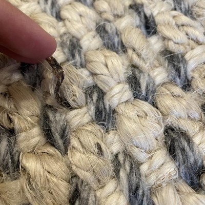 Malibu Woven Jute Rug With Fringe Cream/gray - Threshold™ Designed With ...