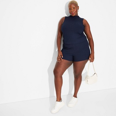 Women's Ribbed Tank Top - Wild Fable™ Navy Blue 1x : Target