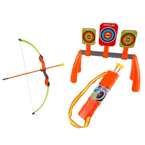 Toy Time Kids' Bow And Arrow Set With Quiver And Target Stand With 3 ...