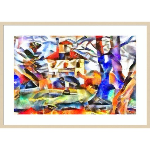 41" X 29" Mansion By Alex Caminker Wood Framed Wall Art Print - Amanti Art : Target
