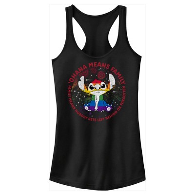Adult Lilo & Stitch Ohana Rainbow Pride Tank Top - Black - Small : Target
