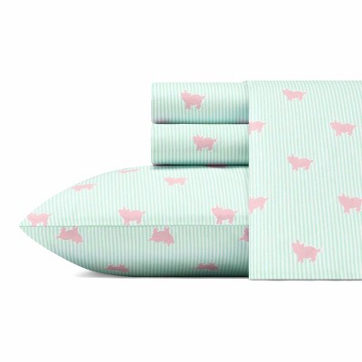 Twin Xl Printed Pattern Percale Cotton Sheet Set Dolphin - Poppy ...