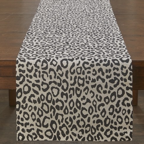 Split P Black Safari Leopard Table Runner : Target