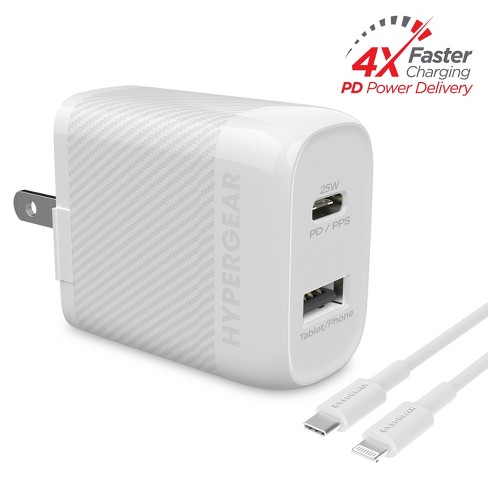 Hypergear Speedboost 25w Usb-c Pd + 12w Usb Fast Wall Charger With Pps ...