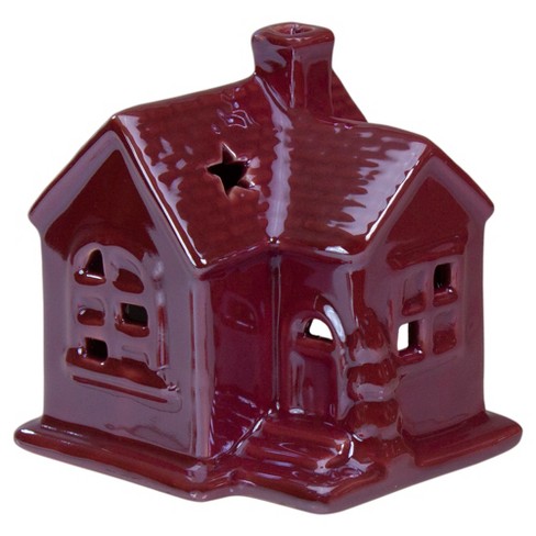 Northlight Ceramic House With Star Cutouts Christmas Decoration - 4 ...