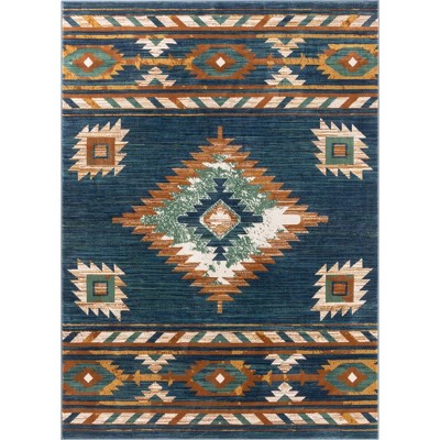 Well Woven Lizette Dark Blue Traditional Medallion Southwestern 7'10" X ...