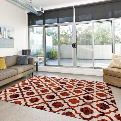 Luxe Weavers Trellis Area Rug, Red 5x7 : Target