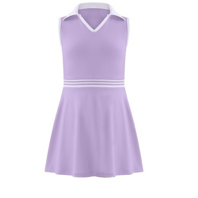 Girls Tennis Dress Golf Outfit Sleeveless Athletic Dresses Polo V Neck ...