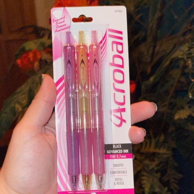 Pilot 3ct Acroball Breast Cancer Awareness Ballpoint Pens Fine Point 0 ...