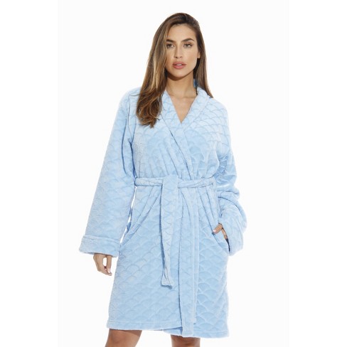 Just Love Womens Plush Solid Robe | Ladies Bathrobe 6311-lt Blue-s : Target