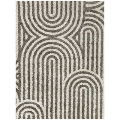 Balta Rugs 7'10"x10' Kids' Gerhard Modern Striped Black: Rectangle ...