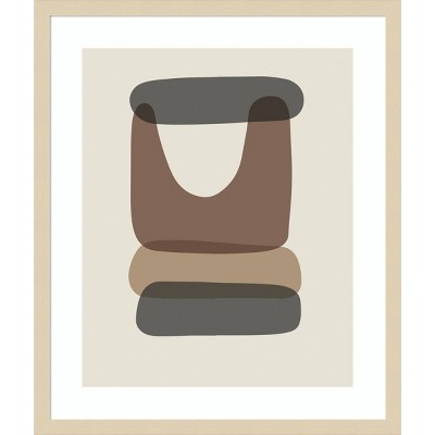 21" X 25" Zen River Rocks Black And Tan By The Creative Bunch Studio ...