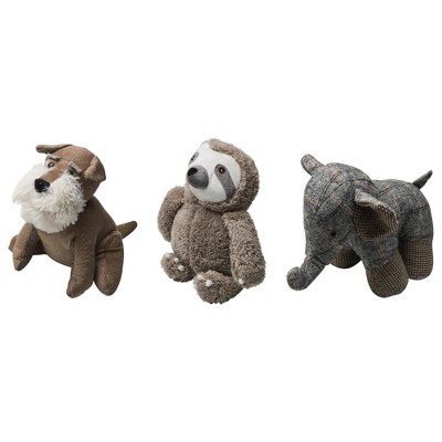 Elements Winter Fabric Weighted Door Stoppers Snowmen And Polar Bear ...