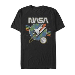 Men's Nasa Rainbow Launch T-shirt - Black - 3x Large : Target