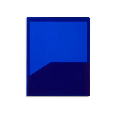 Staples Report Cover With 2 Pockets Plastic Navy 970153 : Target