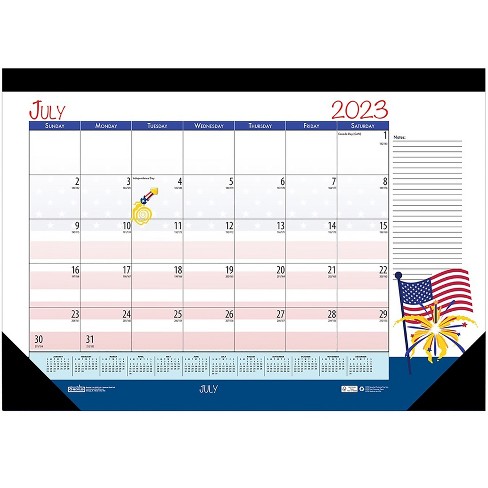 House Of Doolittle® Monthly Academic Deskpad Calendar, Seasonal Holiday ...