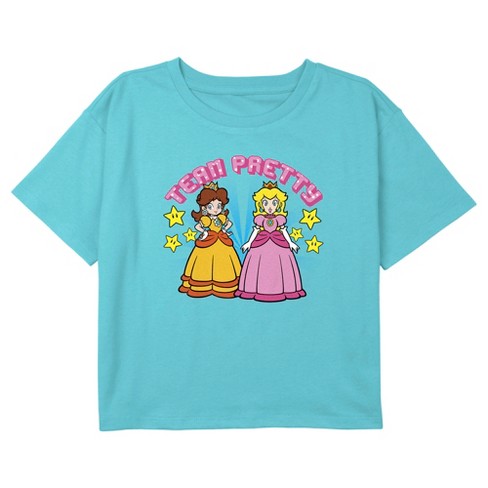 Girl's Nintendo Team Pretty Princess Crop T-shirt : Target