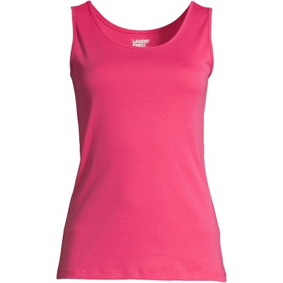 Lands' End Women's Petite Cotton Tank Top - X-large - Hot Pink : Target