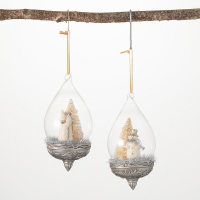 Marolin 2.25 In Rose & Sun Wheel Ornament Feather Tree Tree Ornaments ...